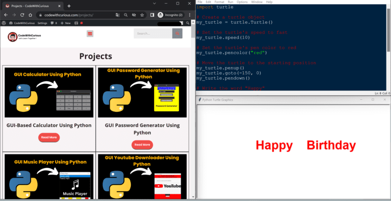 Birthday Wishes Using Python With Source Code - CodeWithCurious
