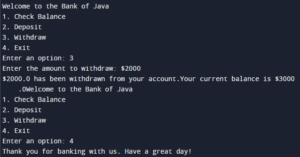 Simple Banking Application Using Java With Source Code - CodeWithCurious