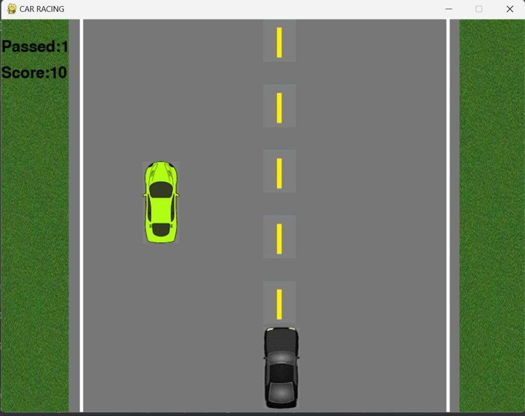 Car Racing Game Using Python With Source Code - CodeWithCurious