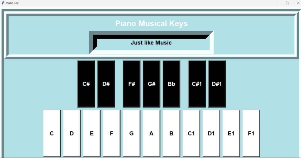 Creating Gui Piano Using Python With Source Code Codewithcurious