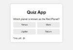Quiz App Using HTML, CSS & JavaScript With Source Code - CodeWithCurious
