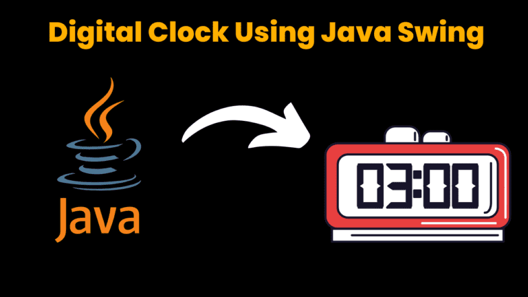Digital Clock Using Java Swing - CodeWithCurious