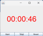 Stopwatch Using Java Swing With Source Code - CodeWithCurious