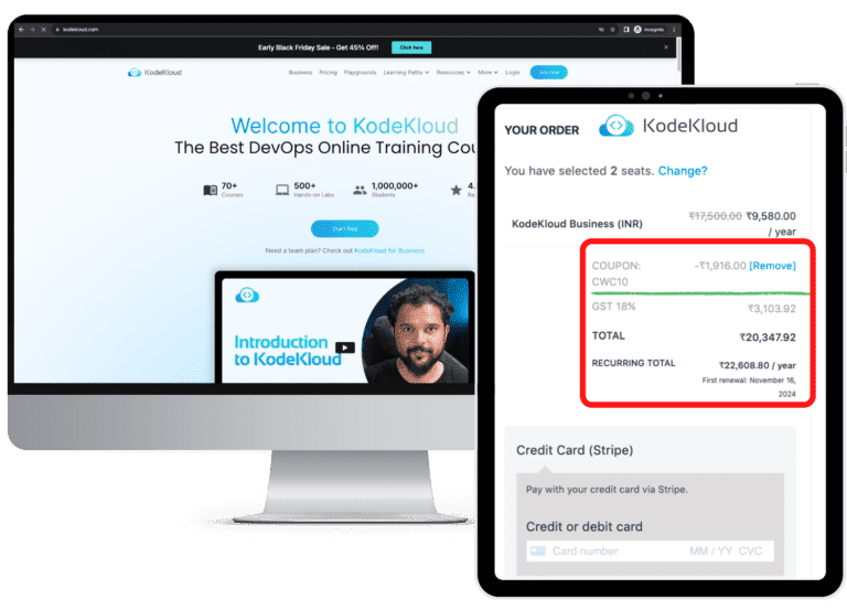 [Flat 60%] KodeKloud Coupon Code - 60% OFF using KodeKloud Coupon
