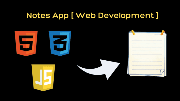 Notes App Using Html Css And Javascript Codewithcurious