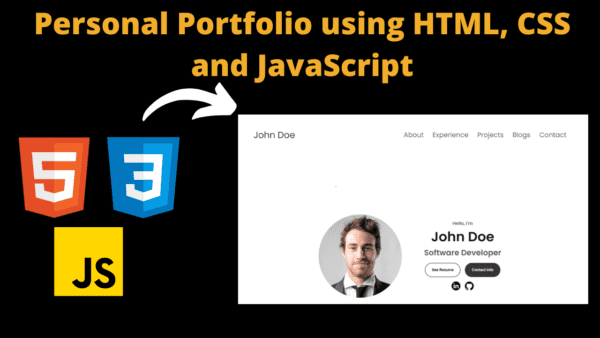 Personal Portfolio using HTML CSS JS - CodeWithCurious