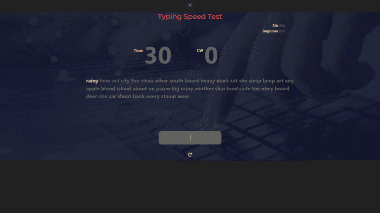 Typing Speed Test Game In Html Css And Javascript With Source Code Code 5588