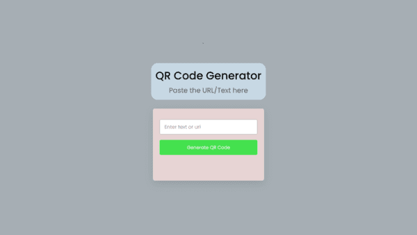 QR Code Generator Using HTML, CSS & JS - CodeWithCurious