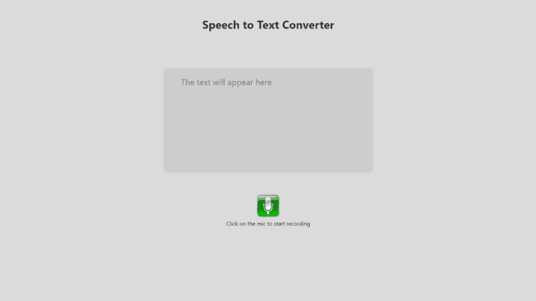Speech to Text Converter with HTML CSS JS - CodeWithCurious