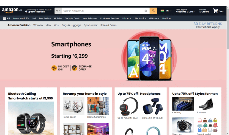 Amazon Clone Using Html And Css With Source Code Codewithcurious