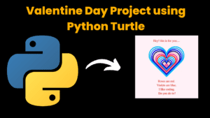 Valentine Day Project using Python Turtle With Source Code - CodeWithCurious