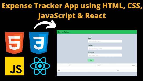Expense Tracker App using React Framework - Source Code