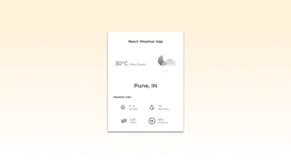 Weather App Using React With Source Code - CodeWithCurious
