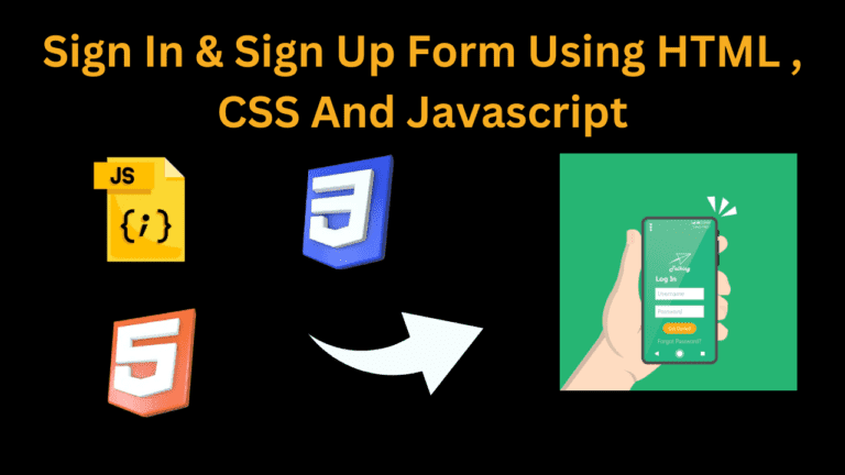 Responsive Sign In And Sign Up Form Using Html Css And Js With Source Code Codewithcurious