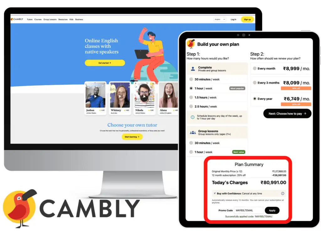 Cambly Promo code : 85% Discount on Cambly Using Cambly Discount code - CodeWithCurious