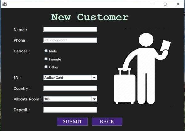 Hotel Booking System Using Java With Source Code GUI [Graphical User Interface] - CodeWithCurious