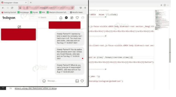 Automated Instagram Message Sending Using Python