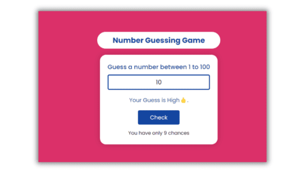 Number Guessing Game Using HTML CSS And JavaScript - CodeWithCurious