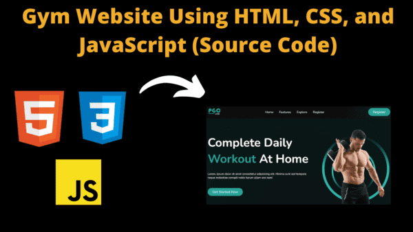 Gym Website Using HTML, CSS, and JavaScript - CodeWithCurious