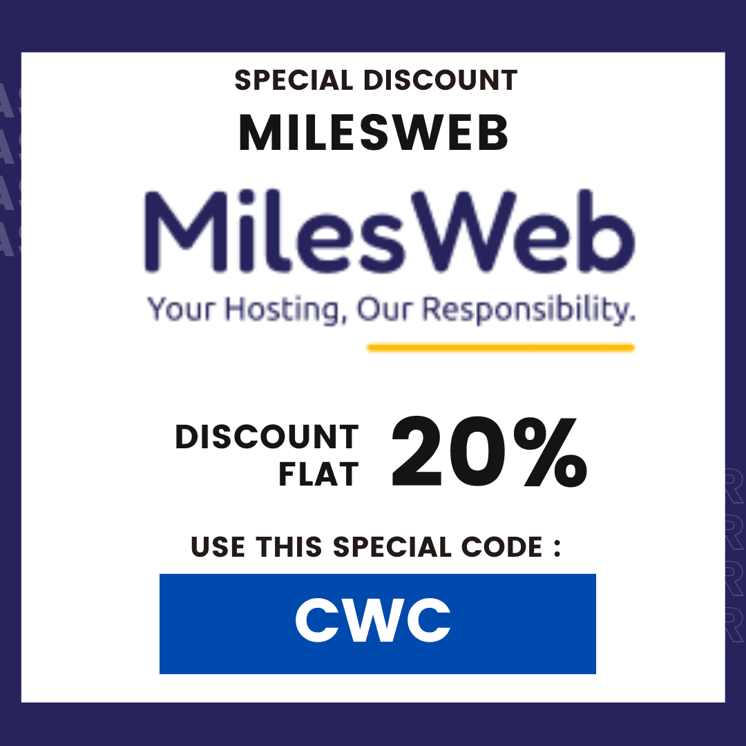 [20% OFF] MilesWeb Coupon Code - Flat 20% Off Hosting!