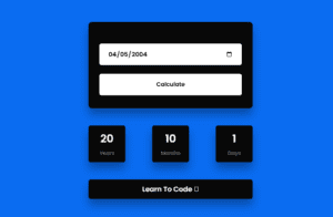 Age Calculator Using HTML, CSS, and JavaScript - CodeWithCurious