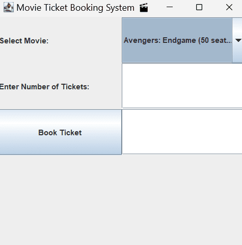 Movie Ticket Booking System using java with complete source Code - CodeWithCurious