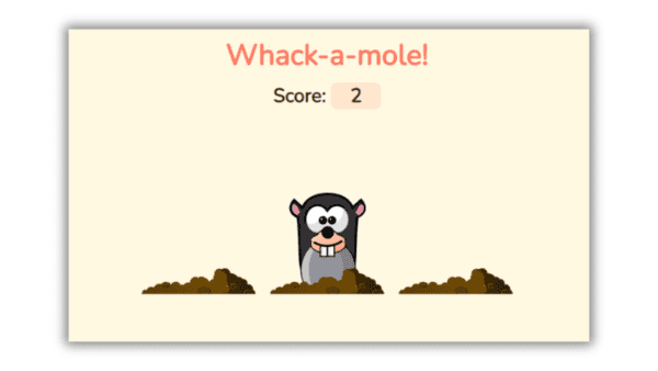 Whack a Mole Game with HTML CSS And JavaScript - CodeWithCurious