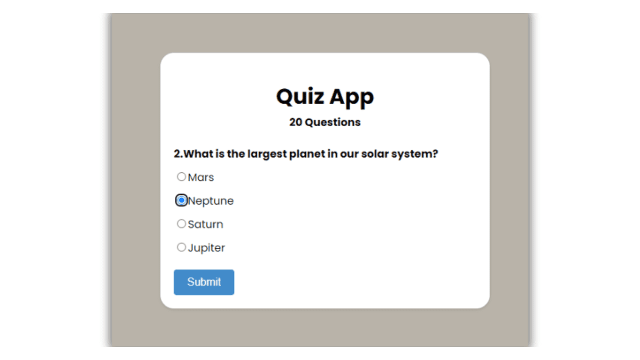 Best Quiz Game Using Html Css And Javascript Codewithcurious 5358