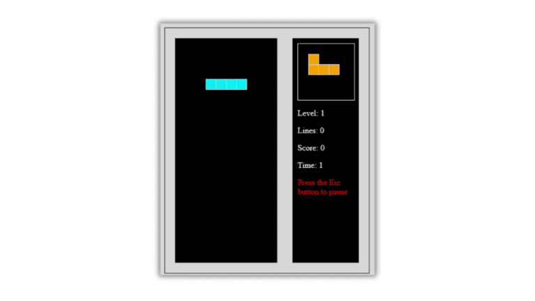 Tetris Game Using Html Css And Javascript Codewithcurious 4926