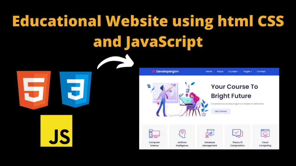 Educational Website using html CSS and JavaScript - CodeWithCurious