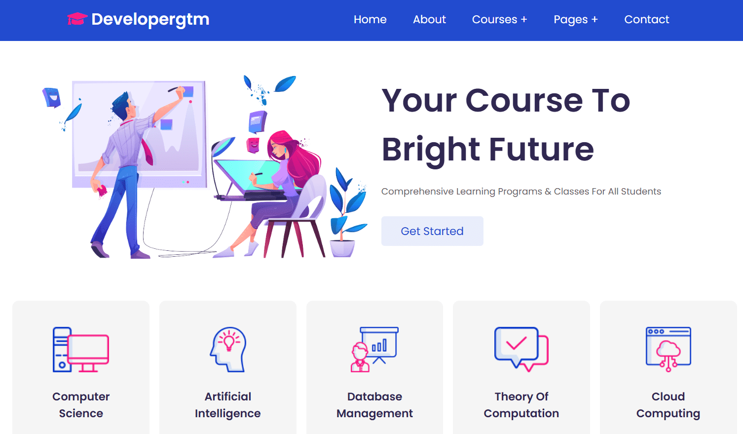 Educational Website Using Html Css And Javascript Codewithcurious