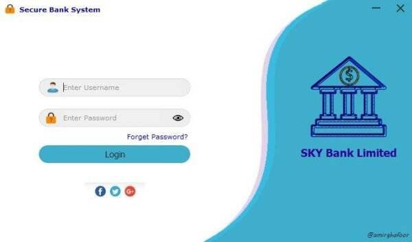 Bank management system using java with Swing(GUI) - CodeWithCurious