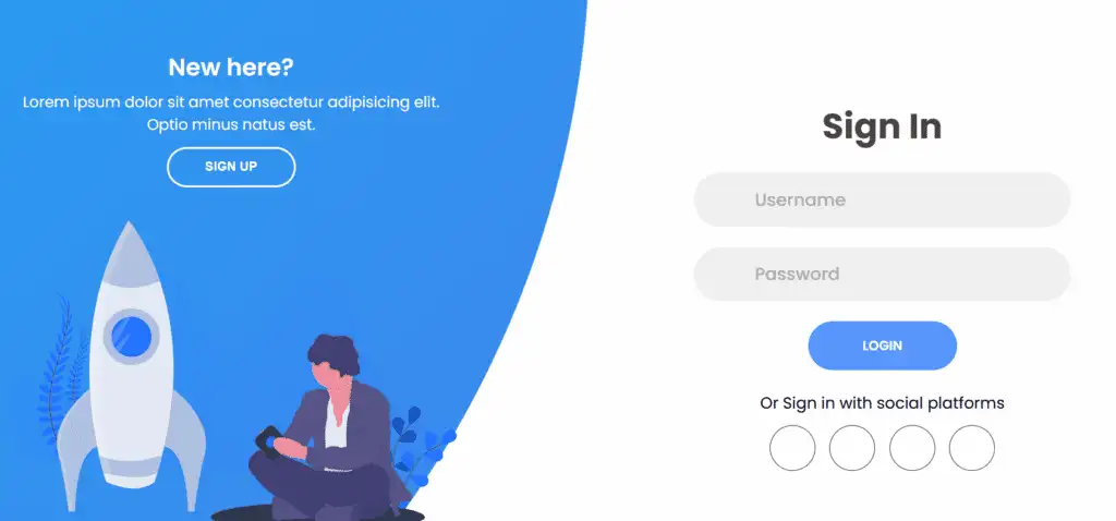 10 Login And Signup Forms Using Html Css Js Modern Stylish Codewithcurious