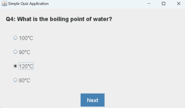 Quiz Application System Using Java - CodeWithCurious