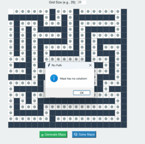 maze generator using Python PyGame gUI - CodeWithCurious